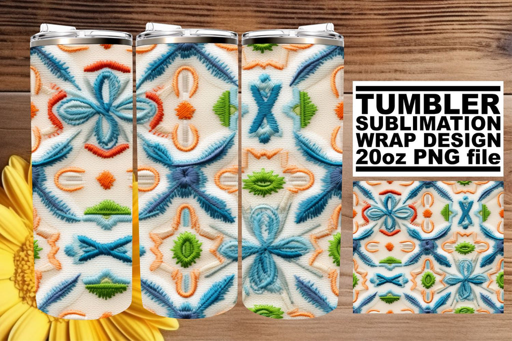 Sublimation Magic: 3D Abstract Pattern Tumbler Art - So Fontsy