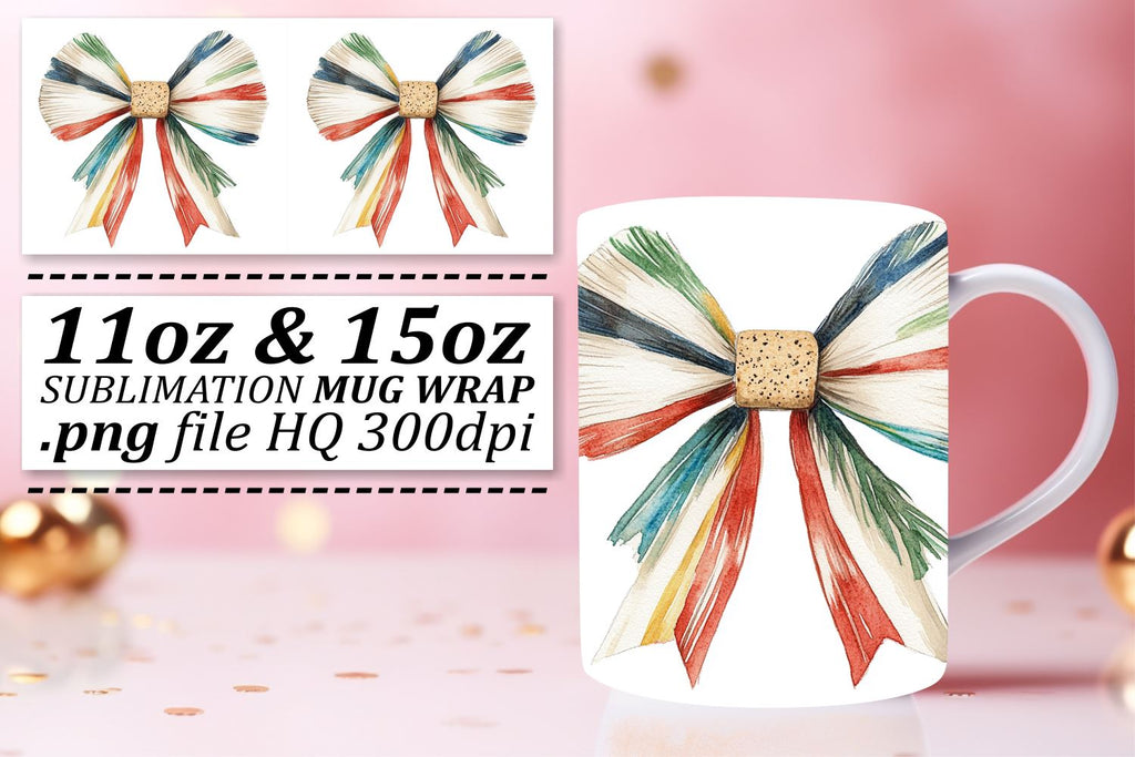 Sublimation wraps, create personalized drinkware! , Bow - So Fontsy