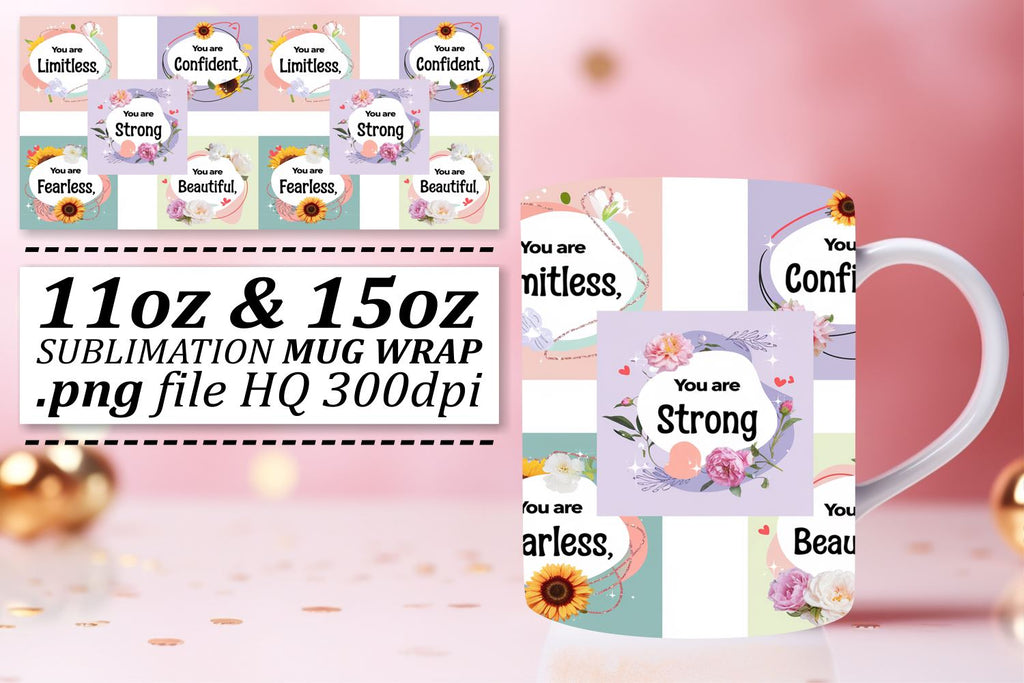 Sublimation wraps, create personalized drinkware! , Quote - So Fontsy