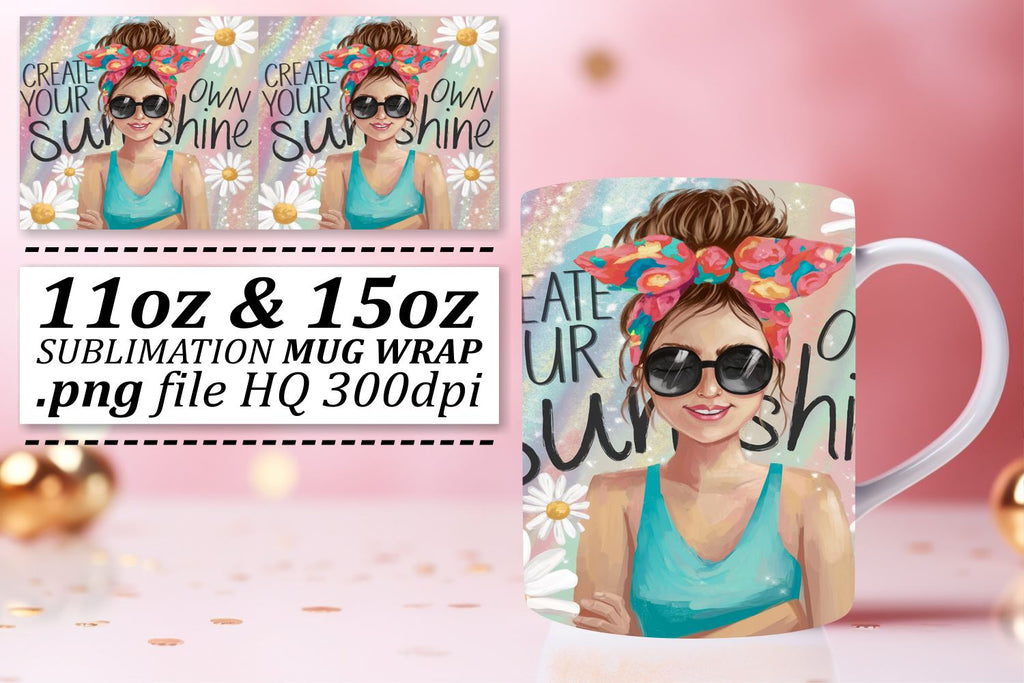 Sublimation wraps, create personalized drinkware! , Woman - So Fontsy