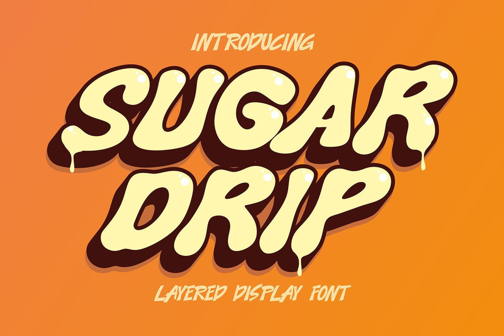 Sugar Drip - Dripping Layered Display Font - So Fontsy