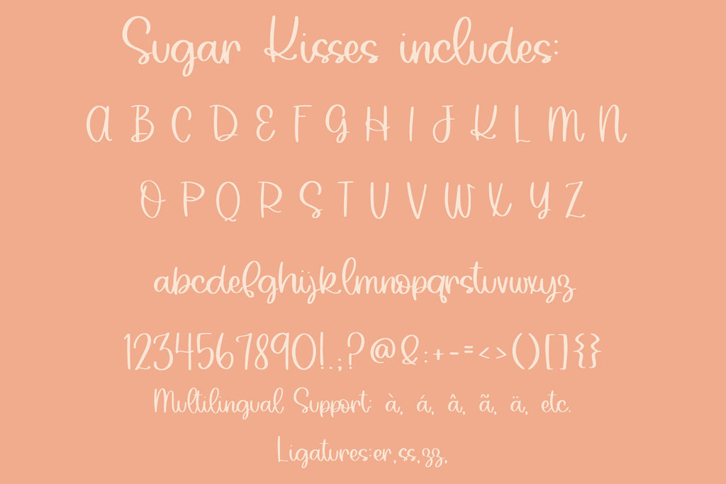Sugar Kisses, Cute Handwritten script font - So Fontsy
