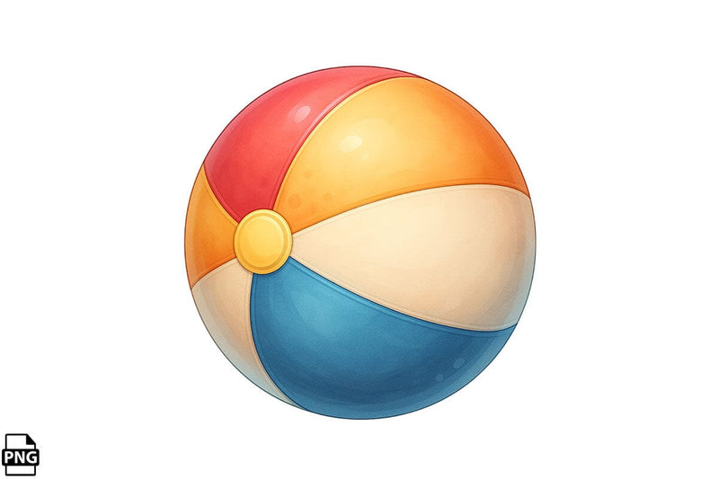 Summer Beach Ball PNG Clipart Bundle Printable File - So Fontsy