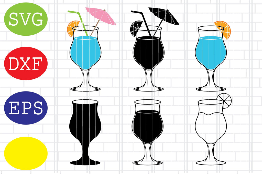 Summer Cocktail Svg, Cocktail Glass Svg, Beach Cocktail Svg, Jpg, Eps ...
