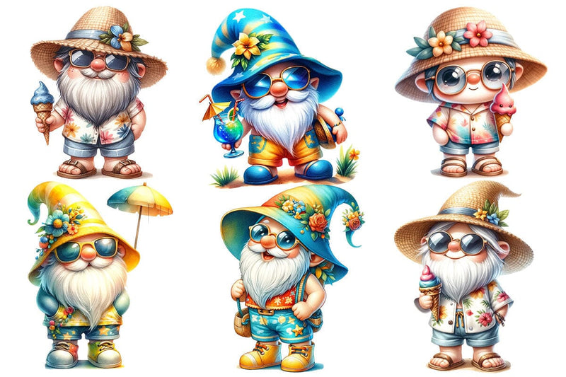 Summer Gnome Clipart Bundle ,Illustrator ,Quotes and Sayings,Food ...