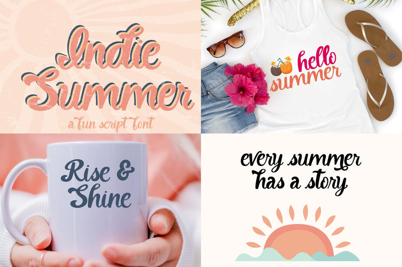 Summer Handwritten Font Bundle for Cricut, Cursive Handwriting Fonts ...