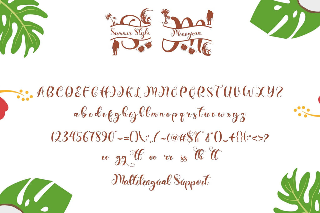 Summer Style Monogram - So Fontsy