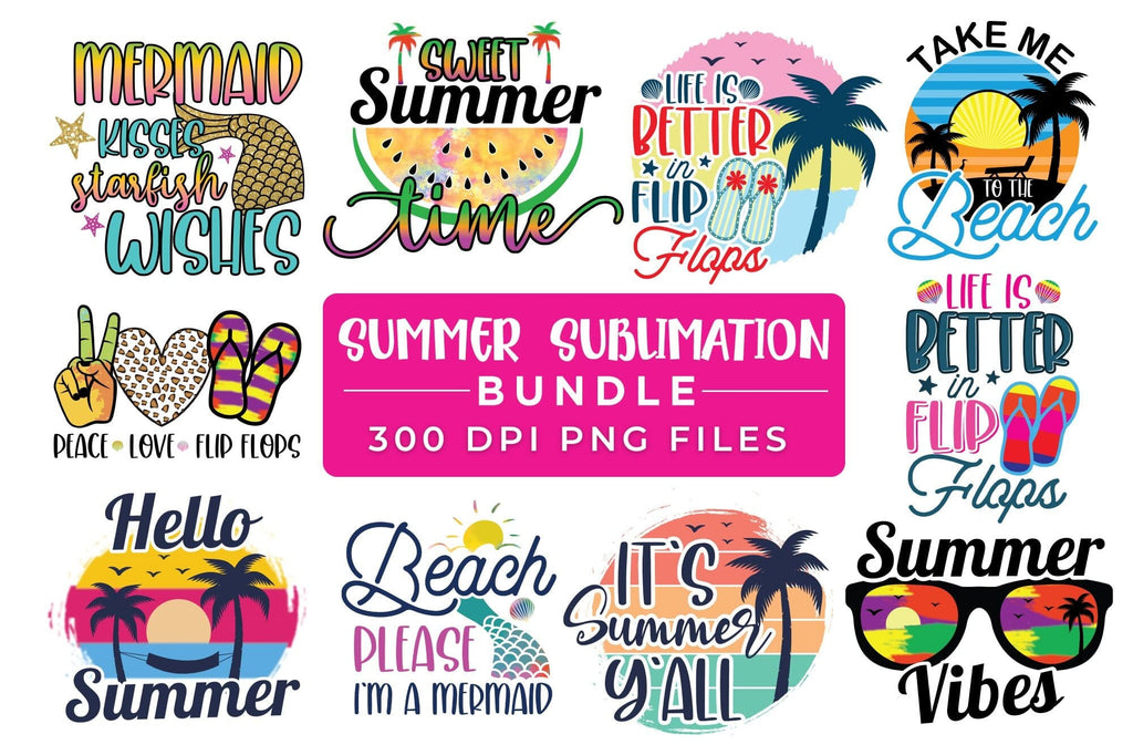 Summer Sublimation Bundle | 20 Designs - So Fontsy