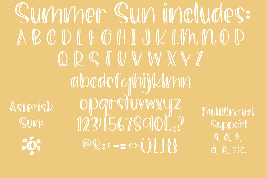 Summer Sun Handwritten font, Planner Fonts, Summer Fonts - So Fontsy
