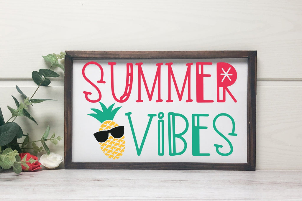 Summer Vibes Sign SVG - So Fontsy