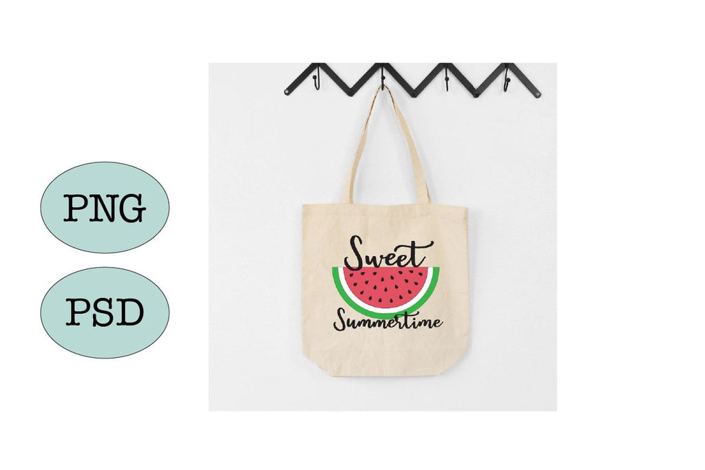 Summer Word Art- Sweet Summer with Watermelon - So Fontsy