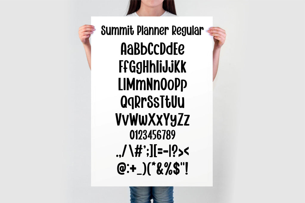 Summit Planner Font Bundle | Modern Serif Font Duo | 5 Styles Regular ...