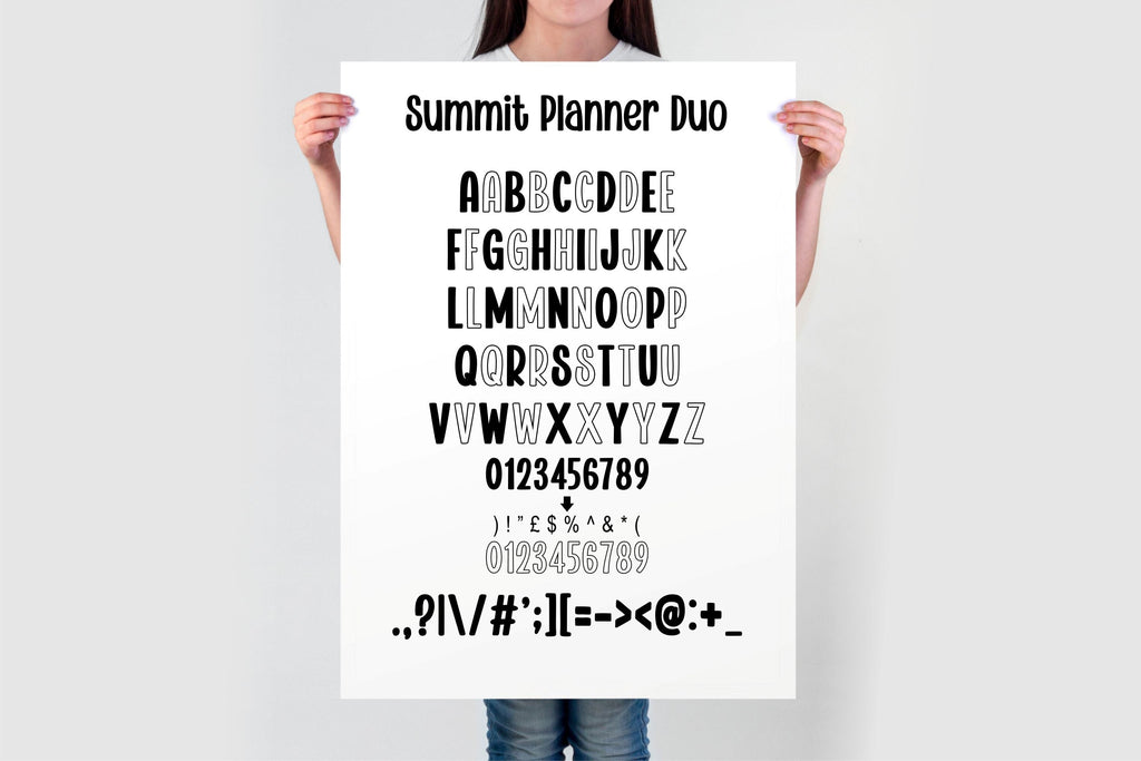 Summit Planner Font Bundle | Modern Serif Font Duo | 5 Styles Regular ...