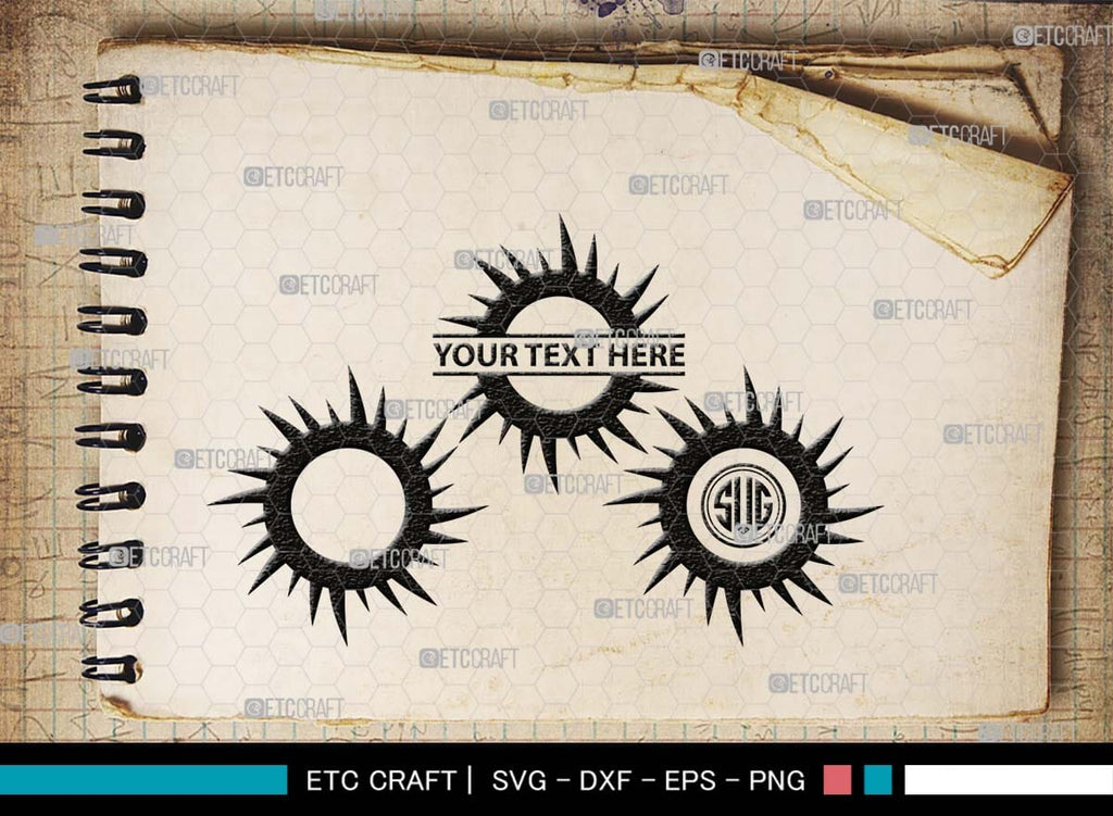 Sun Monogram, Sun Silhouette, Sun SVG, Sunshine Svg, Sun Light Svg ...