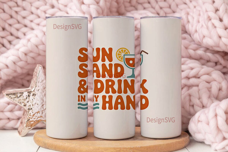 Sun Sand & Drink Tumbler Wrap - So Fontsy