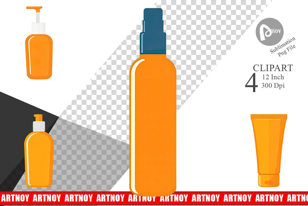 Sunblock Bottle Clipart - So Fontsy