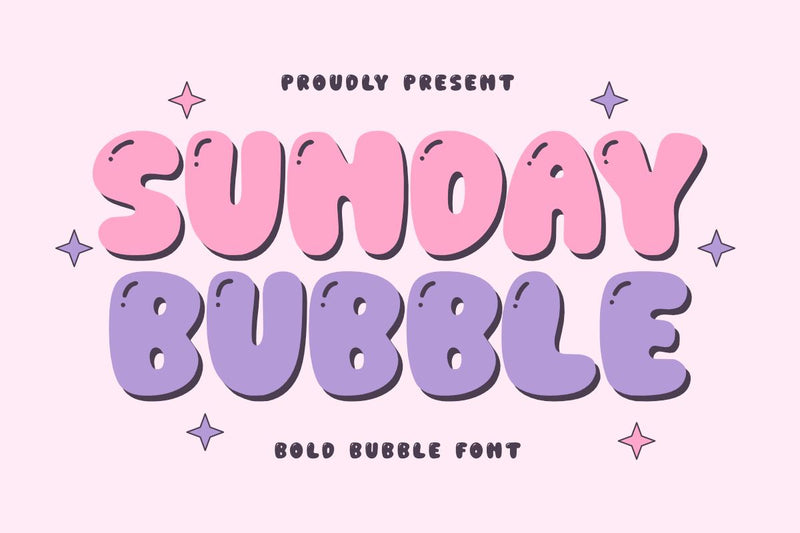 Sunday Bubble - Bold Bubble Font - So Fontsy