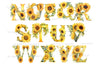 Sunflowers Alphabet | Yellow Letters - So Fontsy