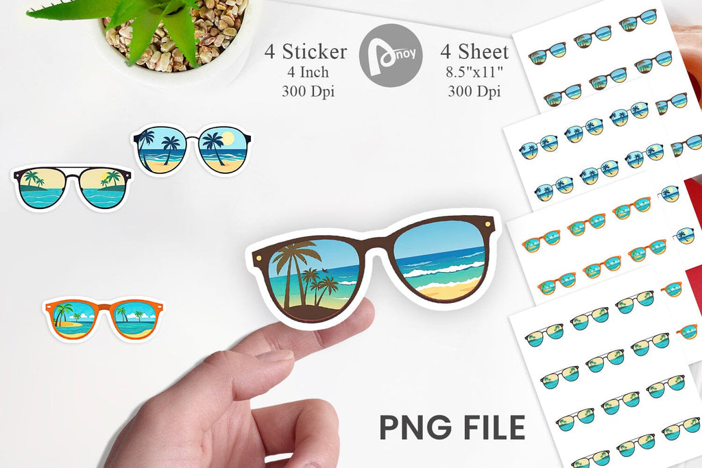 Sunglasses Sticker - So Fontsy