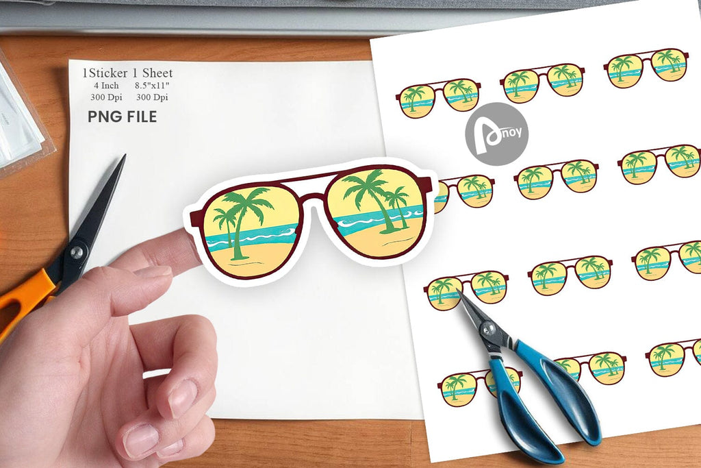Sunglasses Sticker - So Fontsy