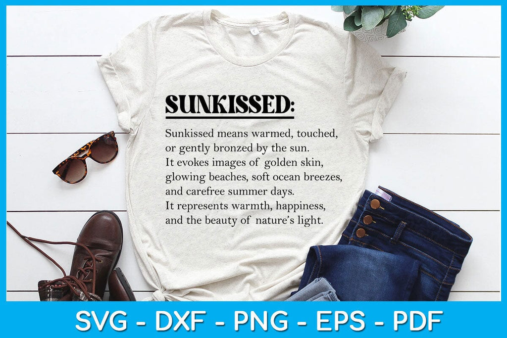 Sunkissed Words SVG PNG PDF Cut File - So Fontsy