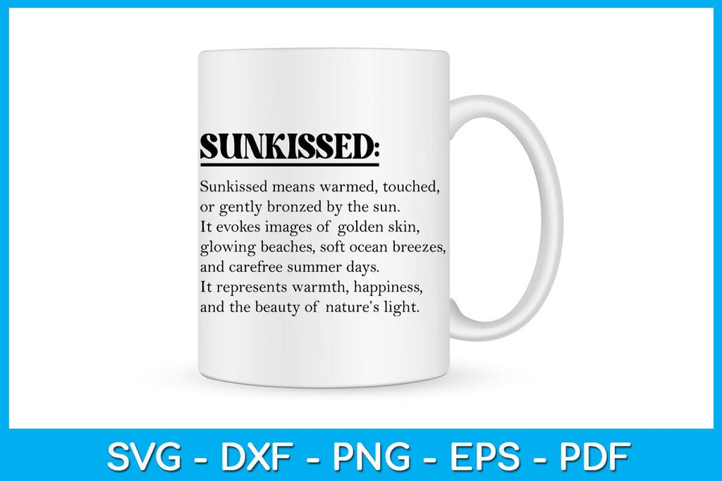 Sunkissed Words SVG PNG PDF Cut File - So Fontsy