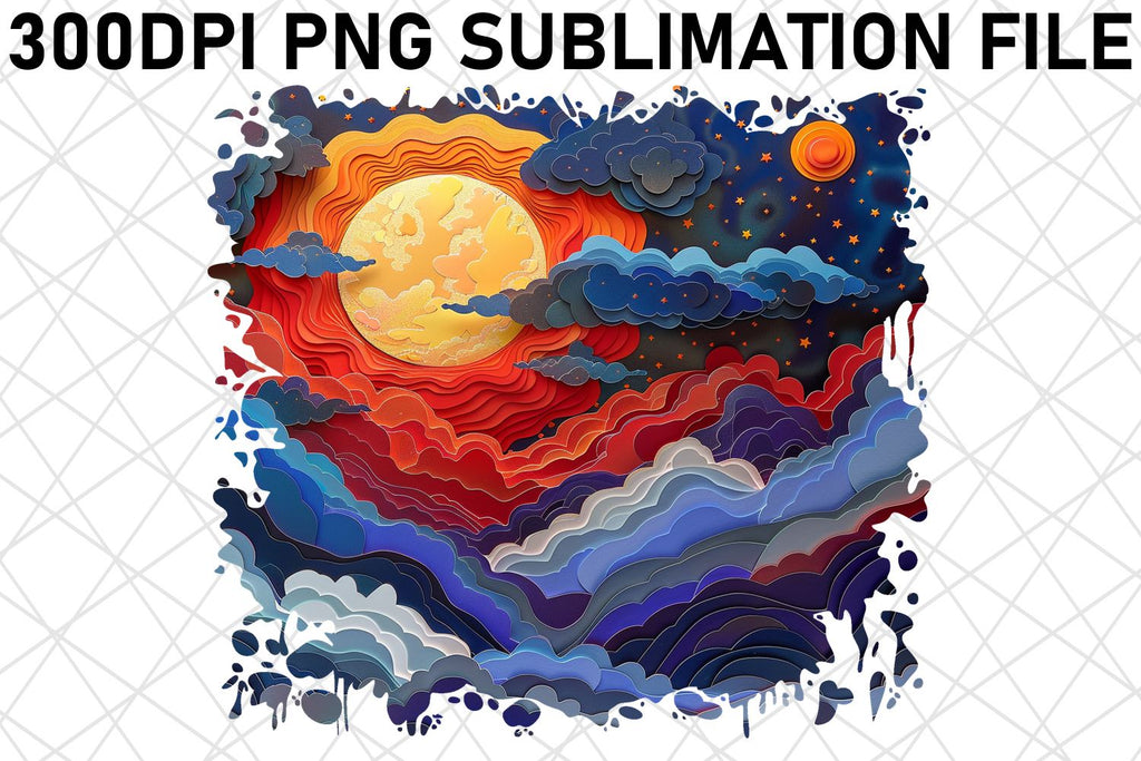 Sunlit Sunburst Glow Sublimation Art - So Fontsy