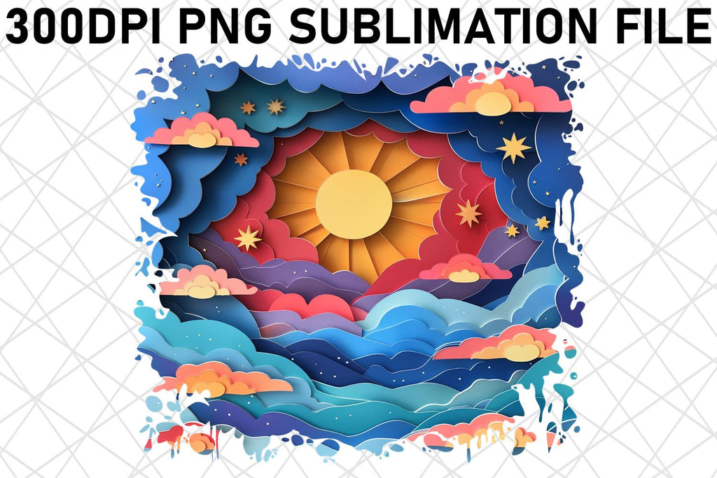 Sunrise Sunset Sublimation Art - So Fontsy