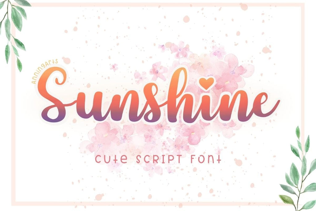 Sunshine - Cute Script Font - So Fontsy