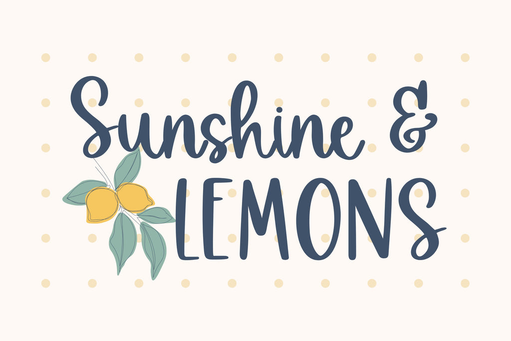 Sunshine & Lemons, Farmhouse Handwritten Font - So Fontsy