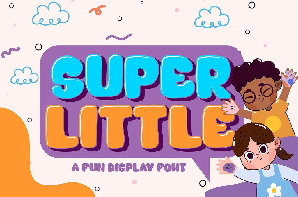 Super Little - A Fun Display Font With Shadow Decoration - So Fontsy