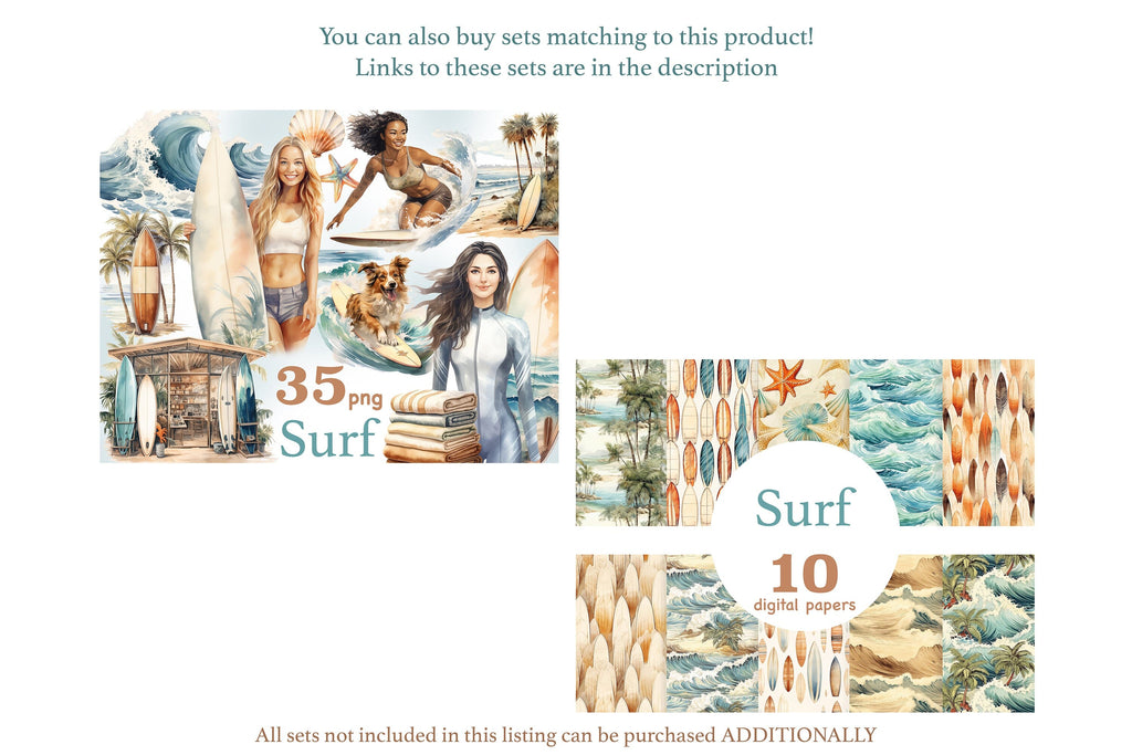 Surf Papers | Beach Pattern - So Fontsy