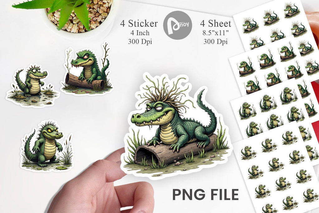 Swamp Gator Sticker - So Fontsy