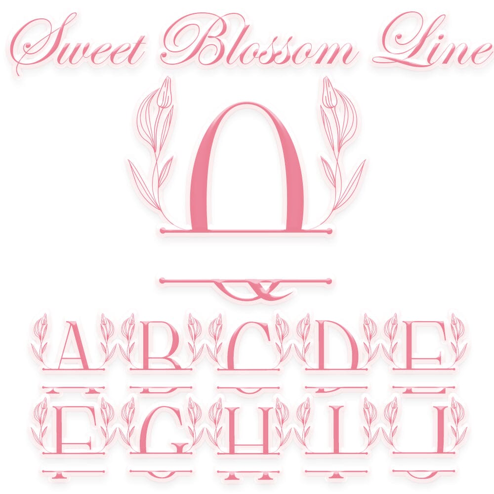 Sweet Blossom Line Monogram - So Fontsy