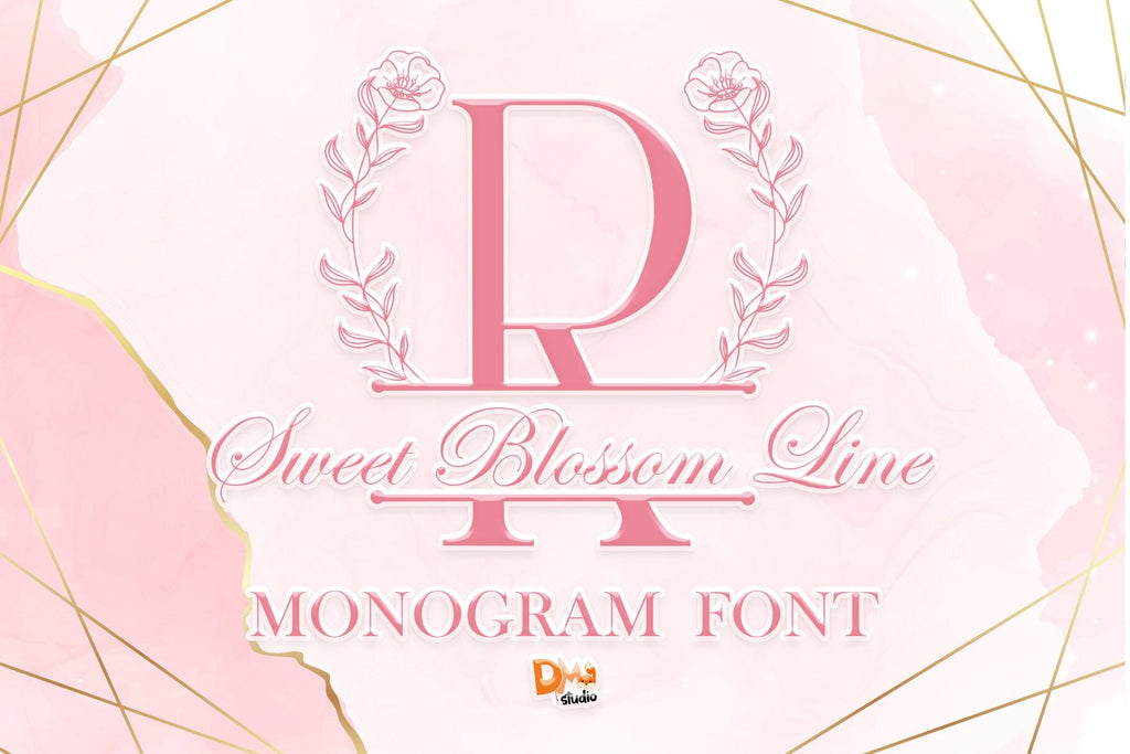 Sweet Blossom Line Monogram - So Fontsy