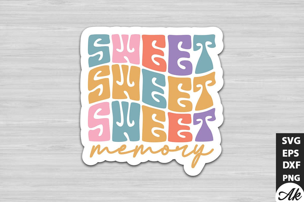 Sweet memory Retro Stickers - So Fontsy
