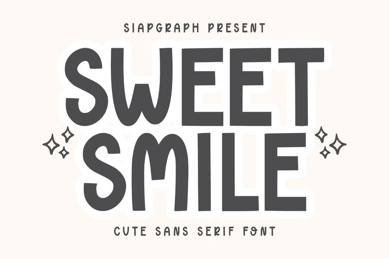 Sweet Smile - Cute Sans Serif Font - So Fontsy