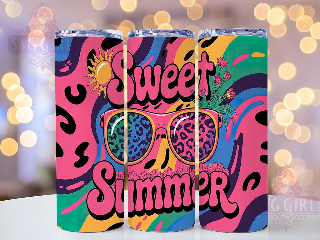 Sweet Summer Leopard Print Tumbler, Leopard Print Tumbler, 20oz Tumbler ...