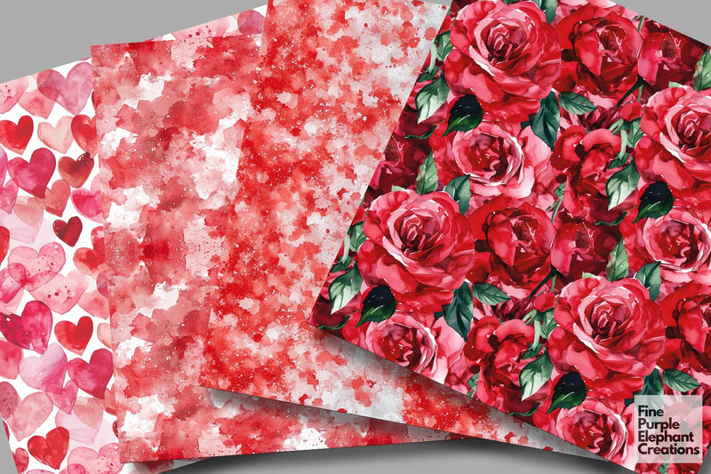 Sweet Valentine Heart Digital Paper - So Fontsy