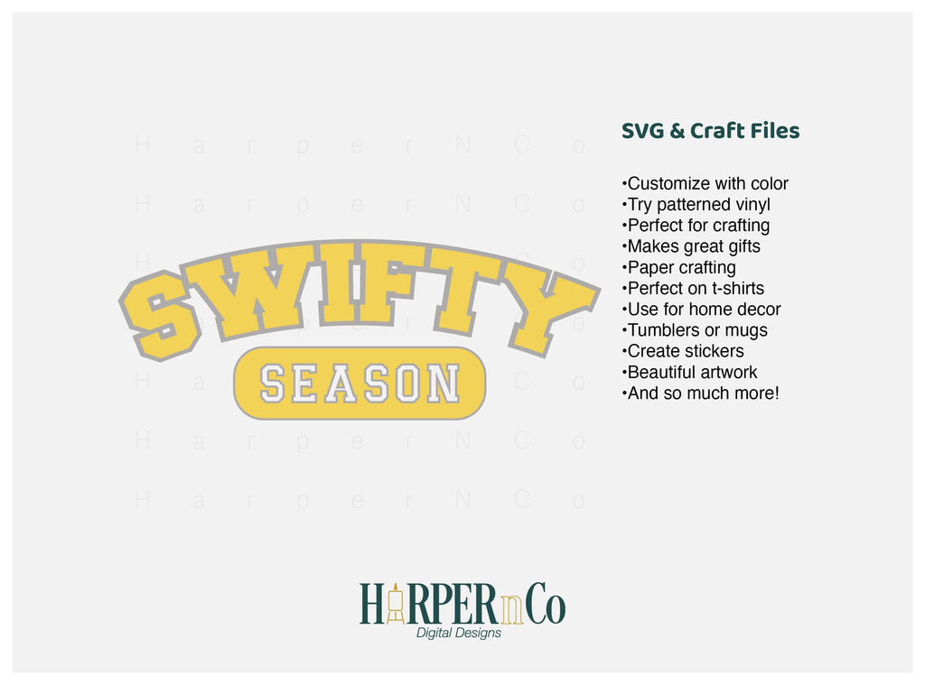 Swifty Season Laser SVG EPS Cut File - So Fontsy