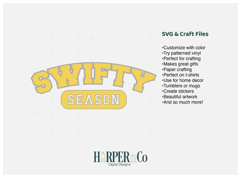 Swifty Season Laser SVG EPS Cut File - So Fontsy