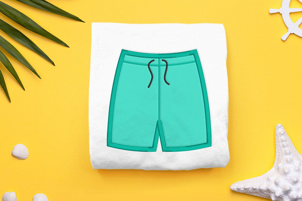 Swim Trunks Shorts Applique Embroidery - So Fontsy