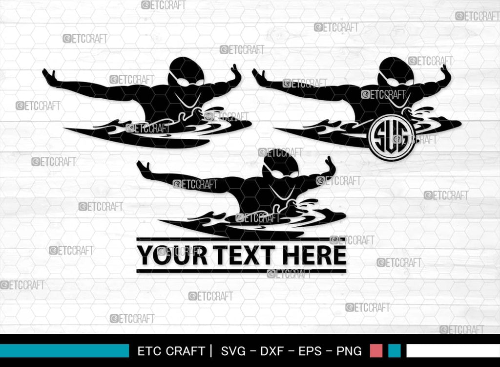 Swimmer Monogram, Swimmer Silhouette, Swimmer SVG, Swim Svg, Swimming ...