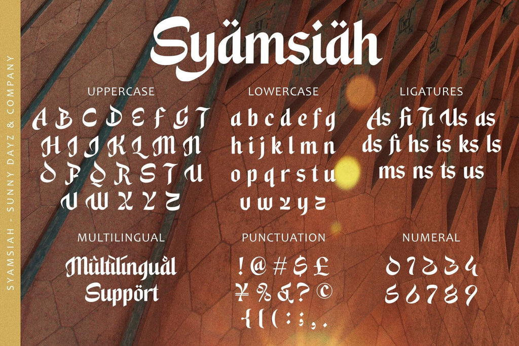 Syamsiah - Arabic Display Font - So Fontsy