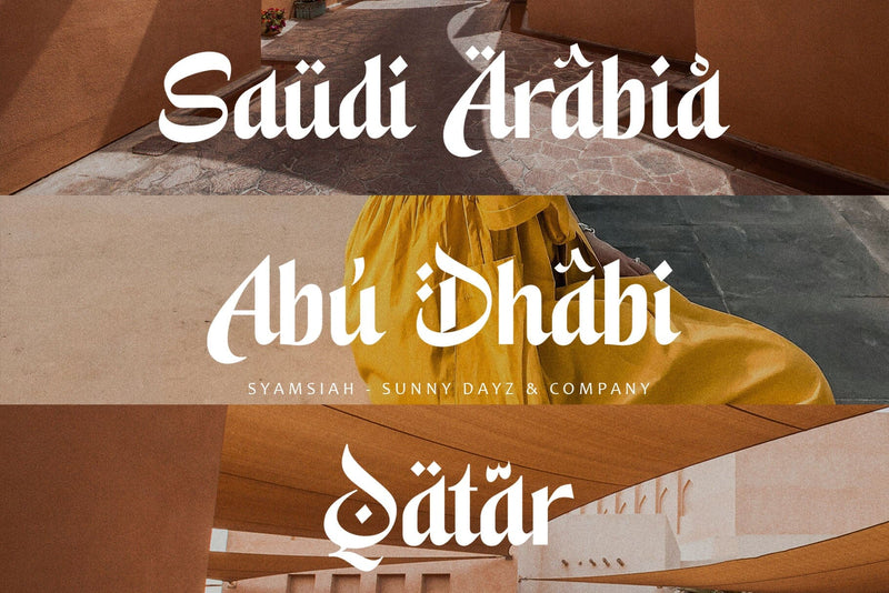 Syamsiah - Arabic Display Font - So Fontsy