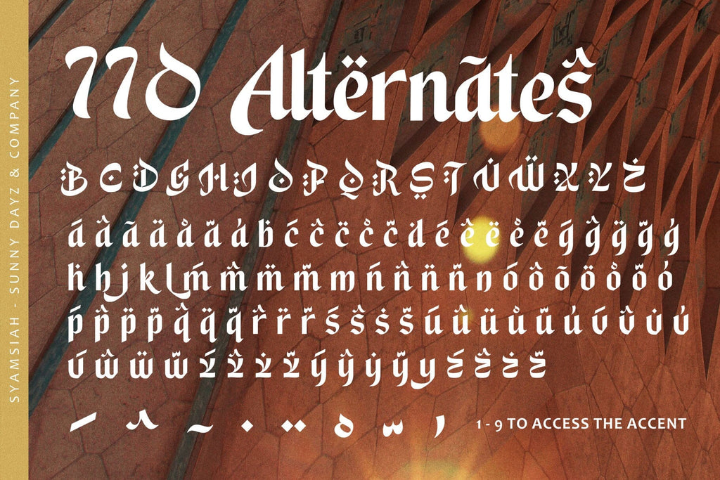 Syamsiah - Arabic Display Font - So Fontsy