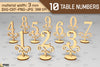 Table Number SVG Bundle. Wedding Table Number Laser Cut - So Fontsy