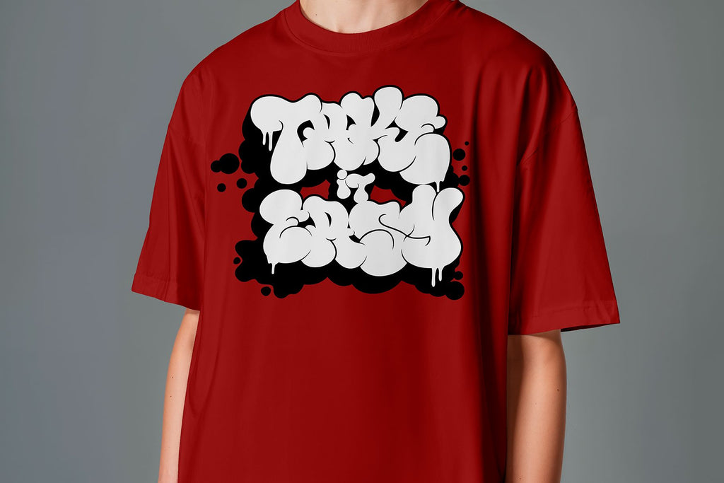 Take It Easy Bubble Graffiti (Solid + Hollow) - So Fontsy
