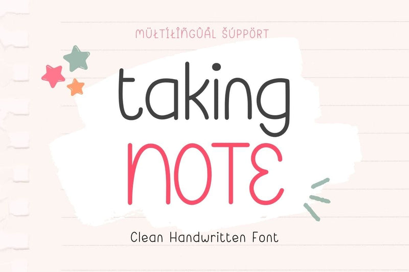 Taking Note - Handwritten Font - So Fontsy