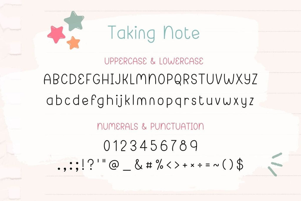 Taking Note - Handwritten Font - So Fontsy
